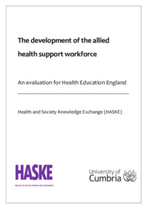 The development of the allied health support workforce. - Insight
